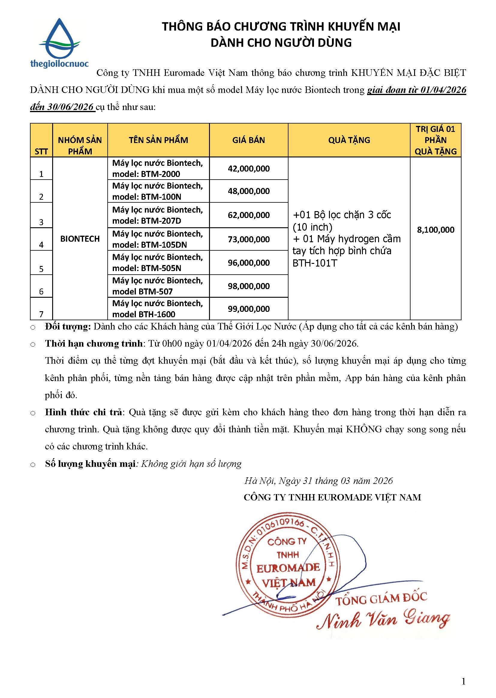 CTKM MUA MÁY PI TẶNG MÁY TẠO HYDROGEN CẦM TAY BTH-101T 01.04.2026 - 30. ...
